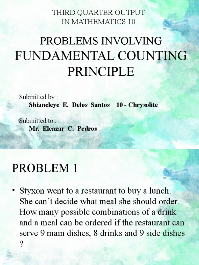 Fundamental Counting Principle | PDF | Christmas