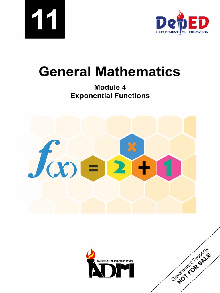Signed Off - General Mathematics11 - q1 - m4 - Exponential Functions - v3 | PDF | Exponential ...