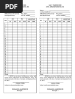 Daily Time Record Form Template | PDF