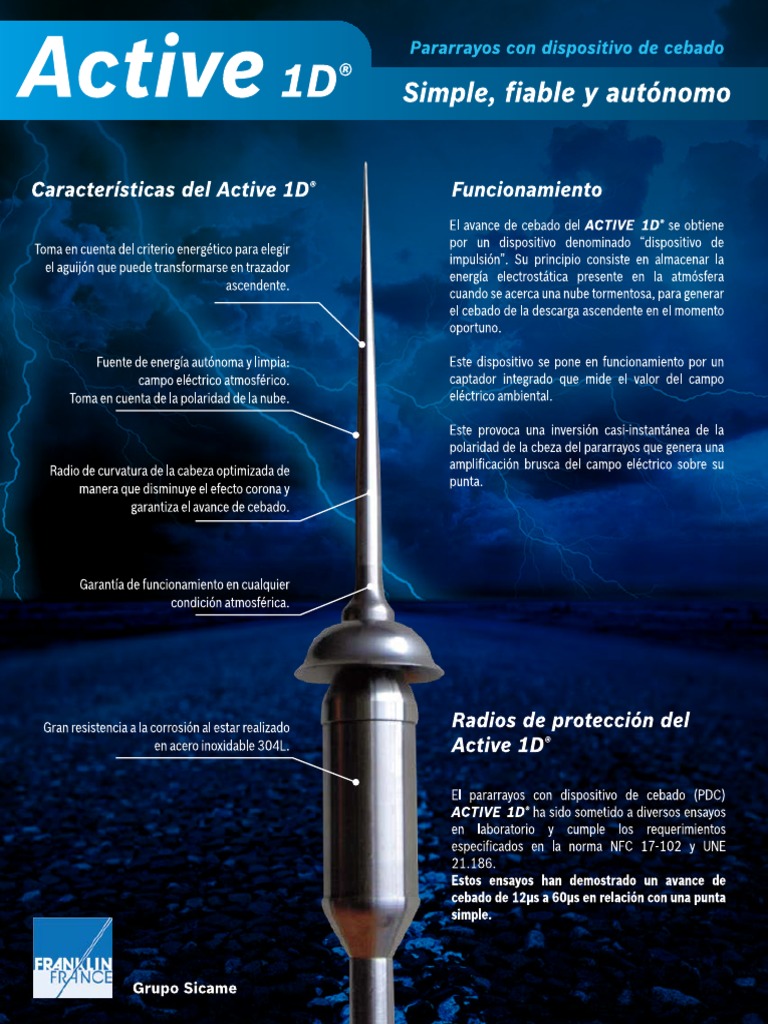 Pararrayos Active 1D | PDF