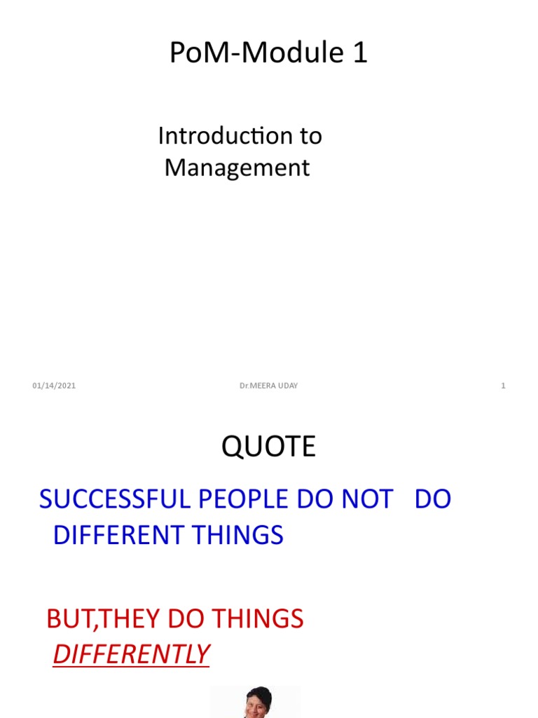 PoM - Module 1-Revised (Autosaved) | PDF | System | Science