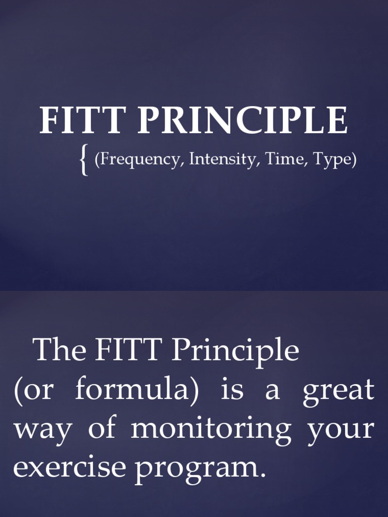 Fitt Principle: (Frequency, Intensity, Time, Type) | PDF
