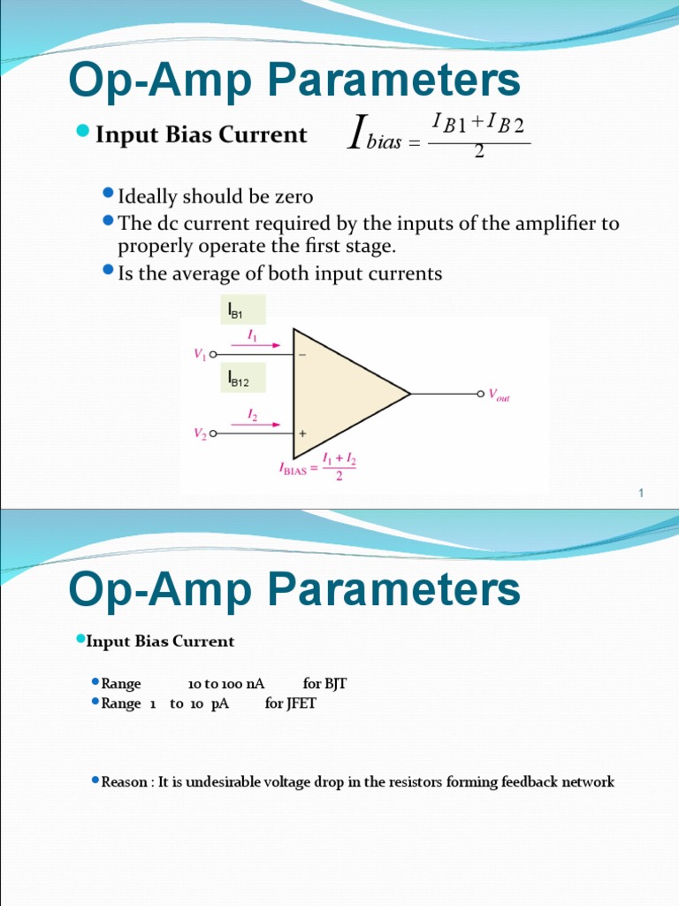 Op-Amp Input Bias and Offset Currents | PDF | Operational Amplifier ...