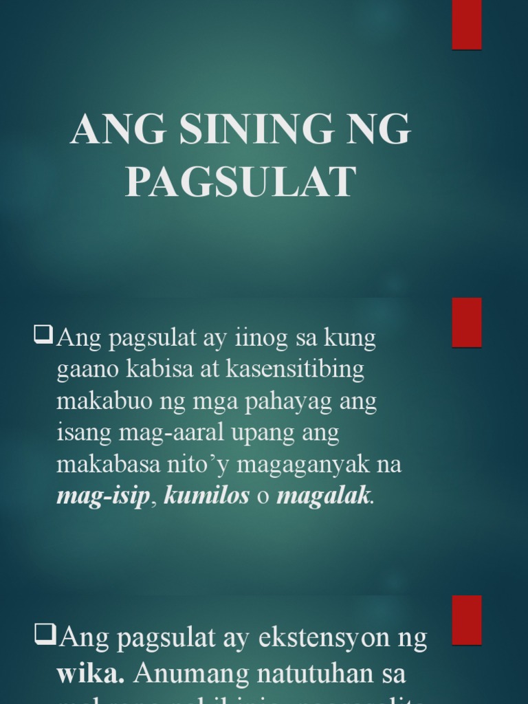 Ang Sining NG Pagsulat | PDF