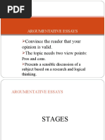 Argumentative Essay STEM Sentences Guide | PDF
