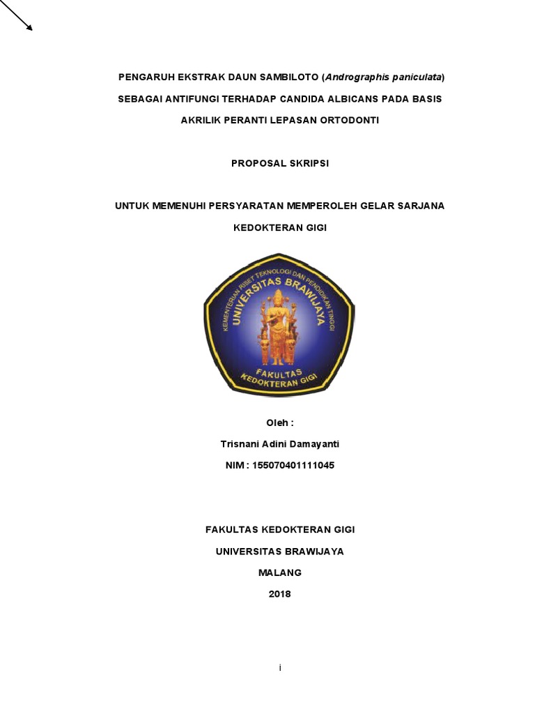 Proposal Dengan Cover Persiapan Sempro Maret 2018 | PDF