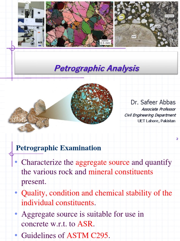 Petrographic Analysis: Dr. Safeer Abbas | PDF | Quartz | Rock (Geology)