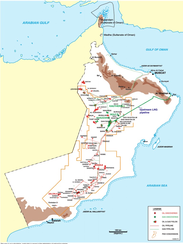 Oman Oil & Gas Field Map | PDF