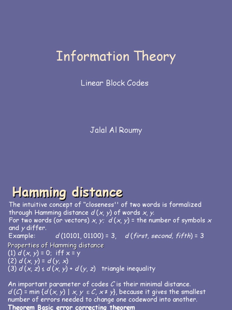 Linear Block Codes | PDF | Theoretical Computer Science | Mathematical Objects