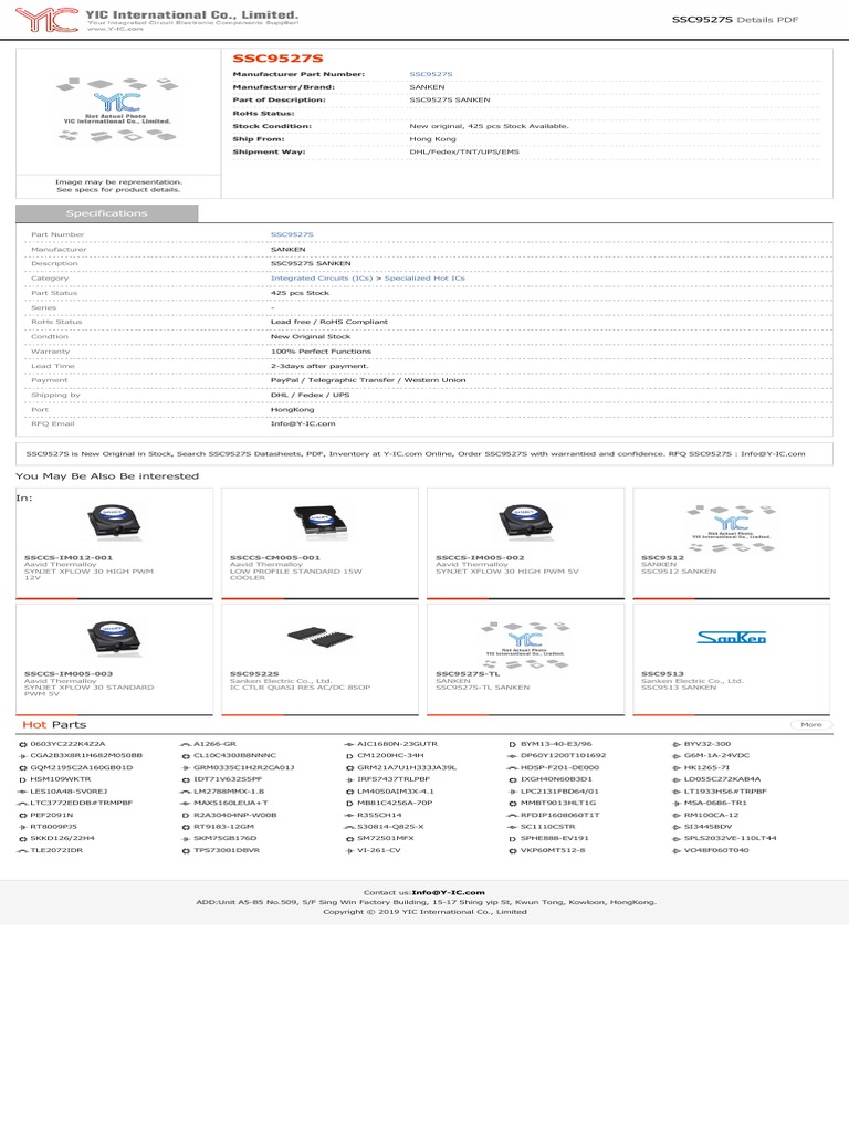 SSC9527S | PDF | Electronics | Electrical Engineering