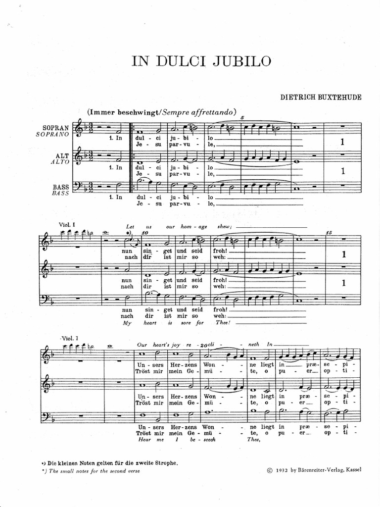 In Dulci Jubilo - Buxtehude PDF | PDF