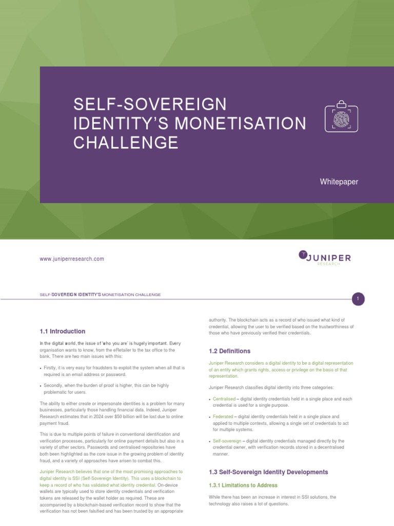 Self Sovereign Identitys | PDF | Business | Finance & Money Management