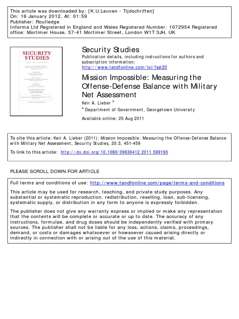 Offense Defense Balance | PDF | Israel Defense Forces | Air Supremacy