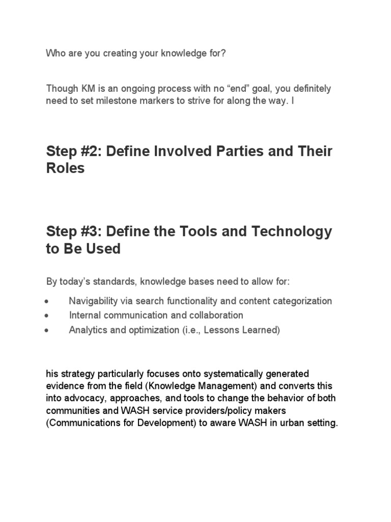 Step #2: Define Involved Parties and Their Roles | PDF