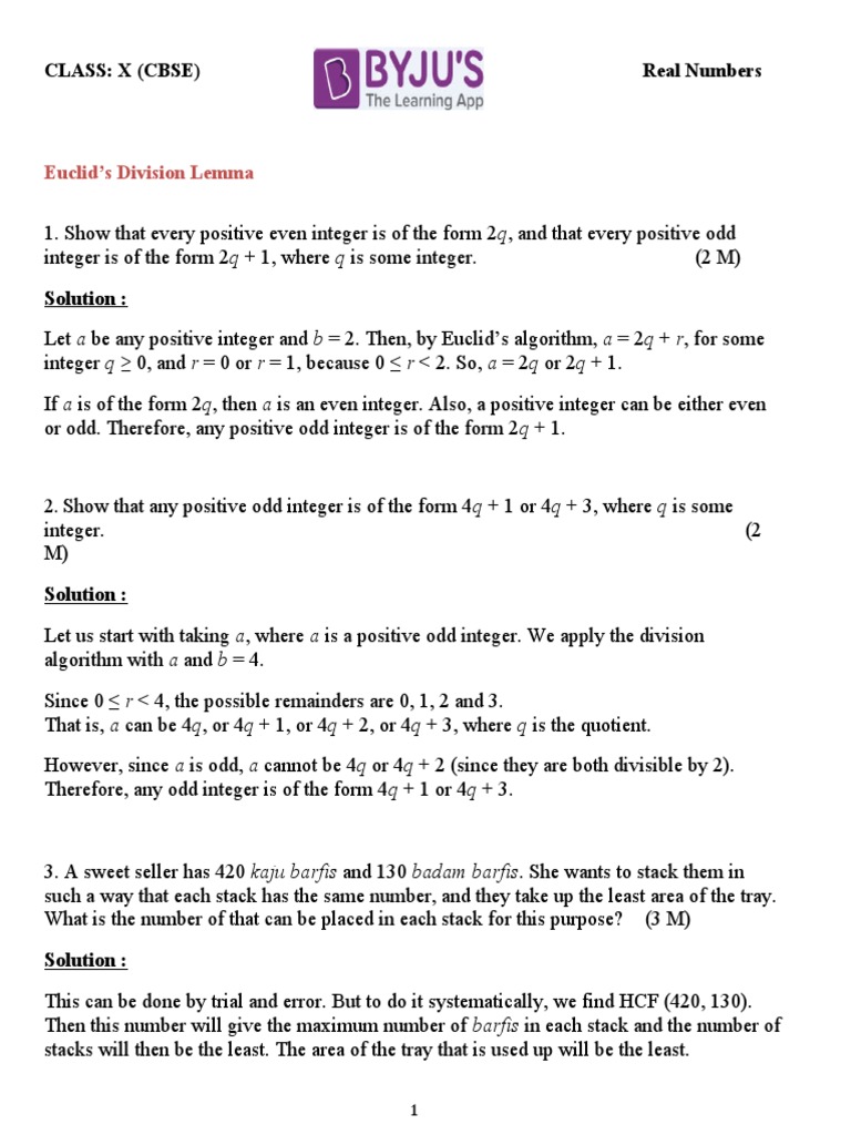 10TH CBSE - Real Numbers | PDF | Factorization | Numbers