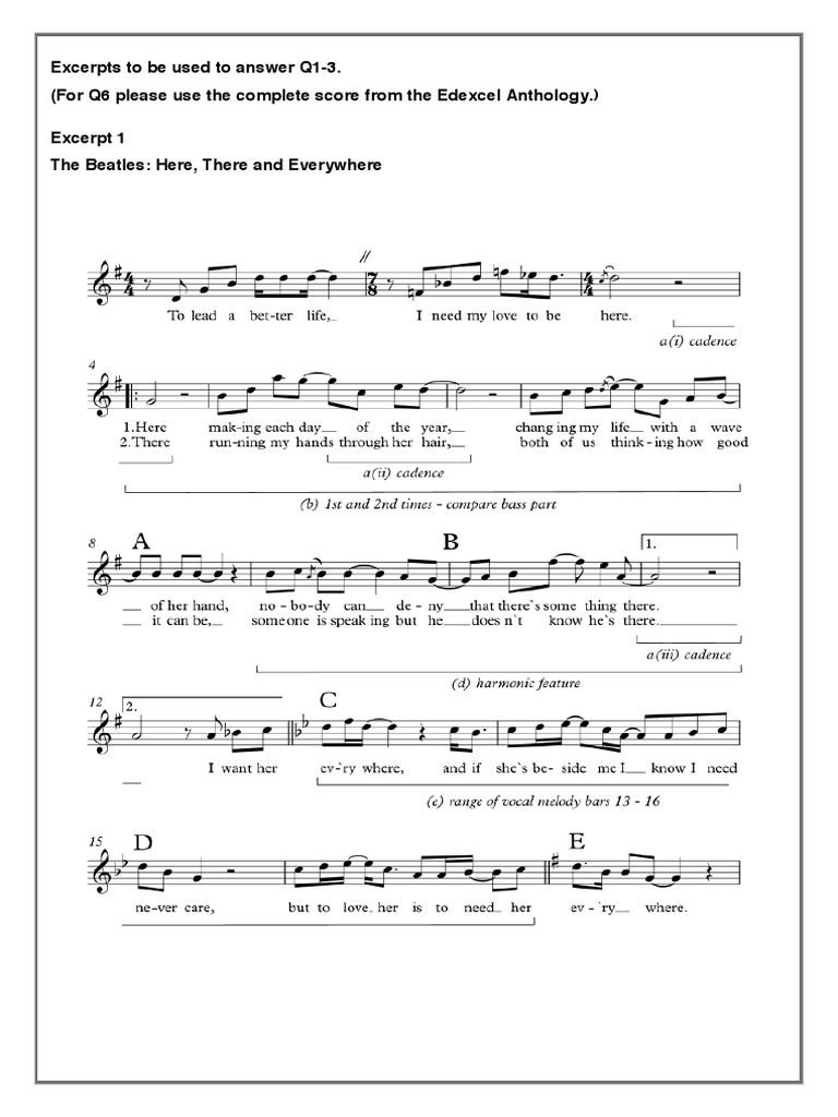 Beatles Skeleton Score