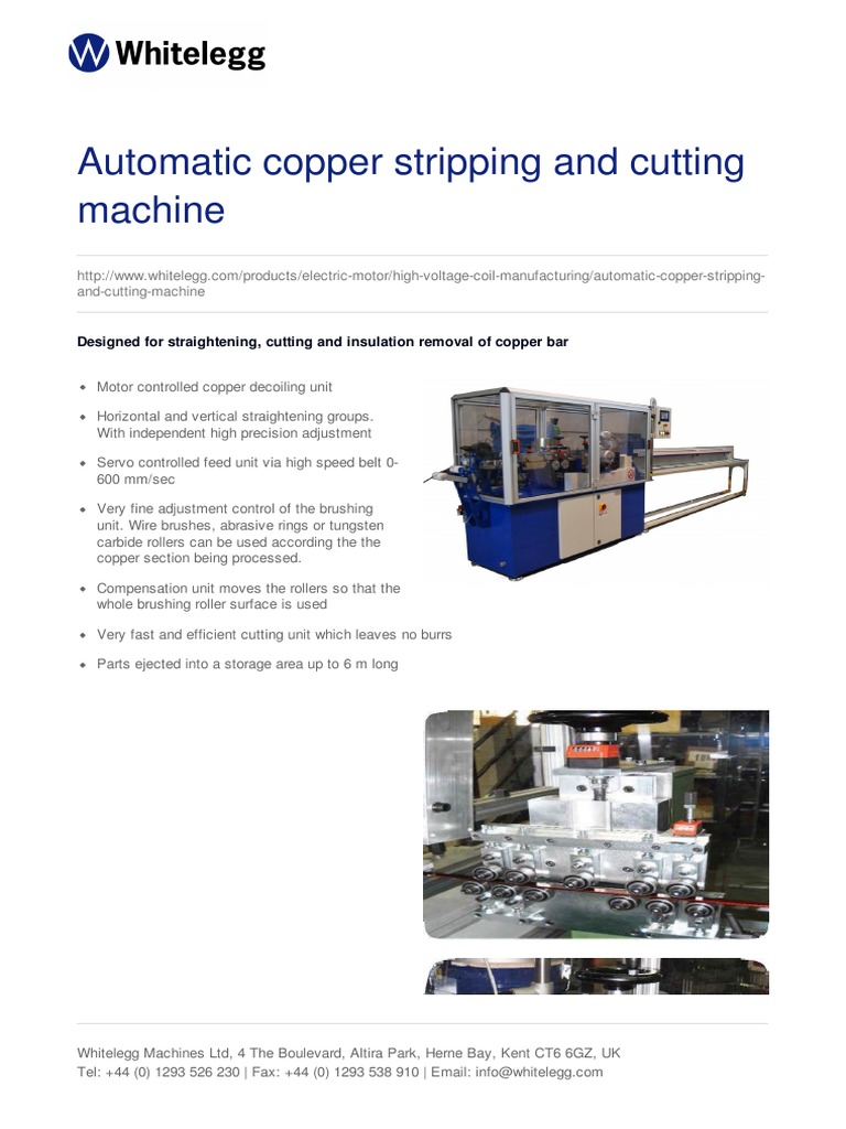 Whitelegg Automatic Copper Stripping and Cutting Machine