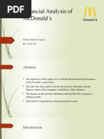 CASE STUDY of Mcdonald | PDF | Mc Donald's | Fast Food Restaurants
