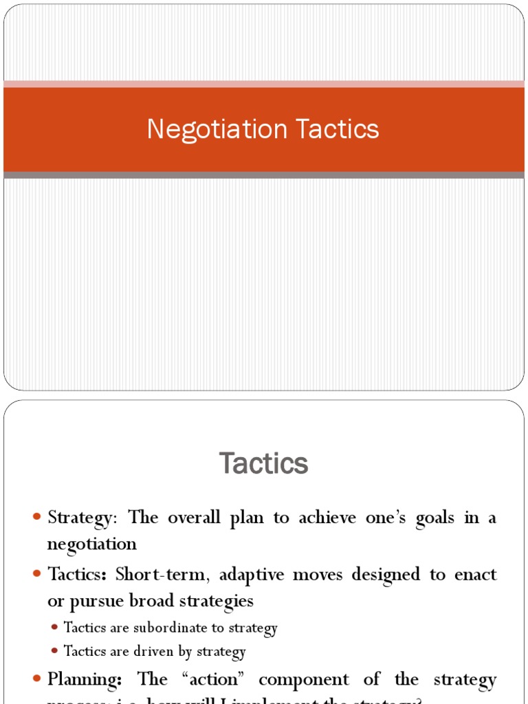 7 - Negotiation Tactics | PDF | Negotiation | Human Nature