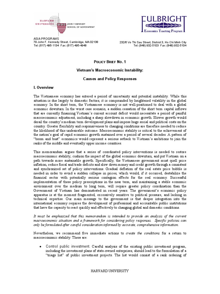 Policy Memo 1english | PDF | Inflation | Macroeconomics