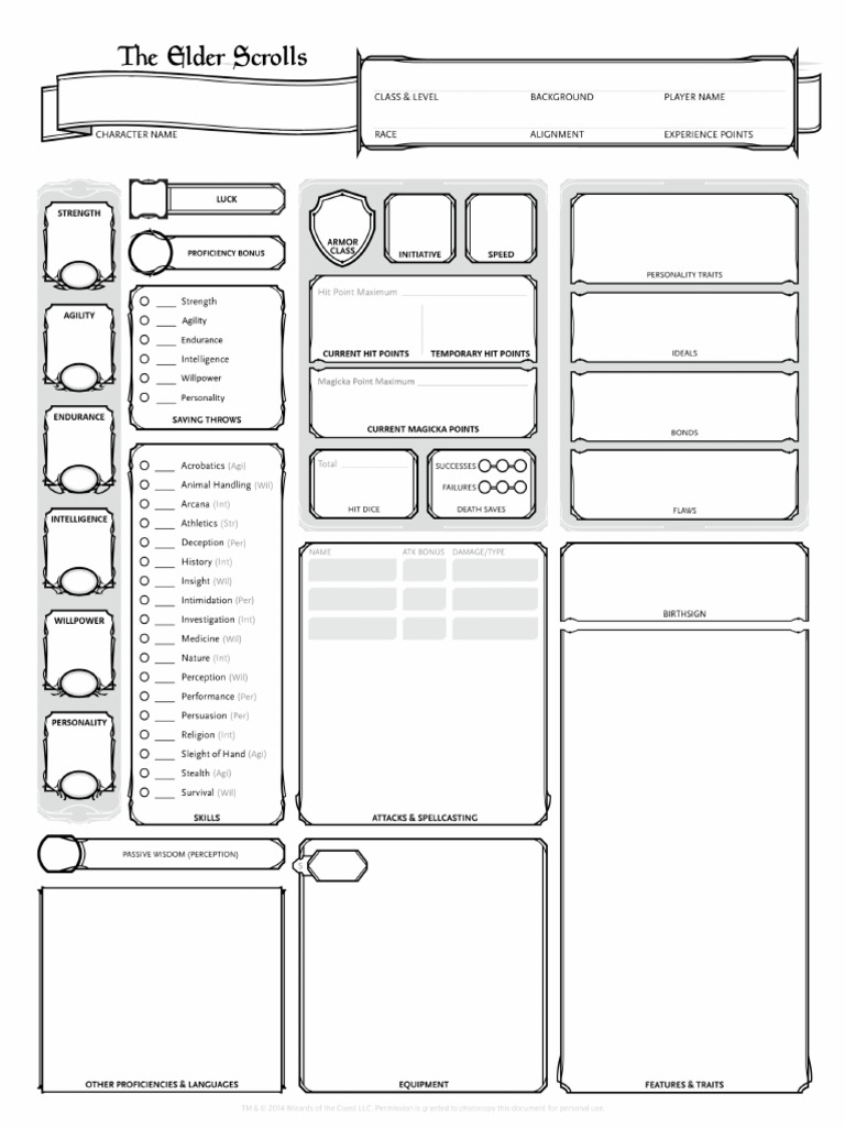 UESTRPG Character Sheets v1.3 Editable | PDF