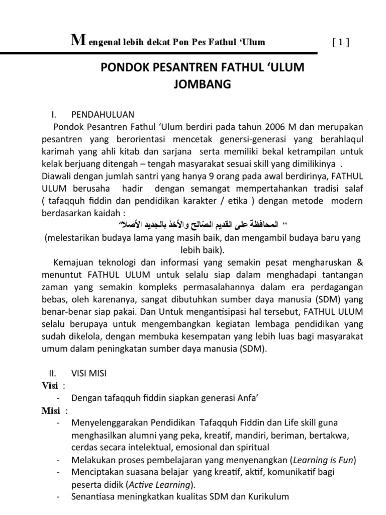 1.mengenal Lebih Dekat PFU Jombang | PDF | Agama & Spiritualitas