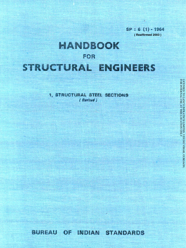 SP6 - 1 - Steel Section Details PDF | PDF | Sheet Metal | Beam (Structure)
