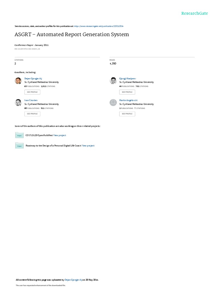 ASGRT - Automated Report Generation System | PDF | Tag (Metadata ...