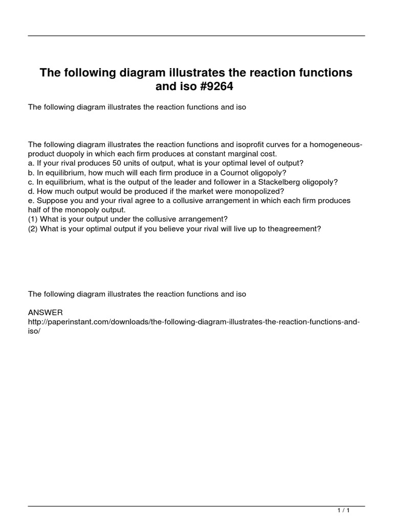 Duopoly Reaction Functions and Outputs | PDF | Computers
