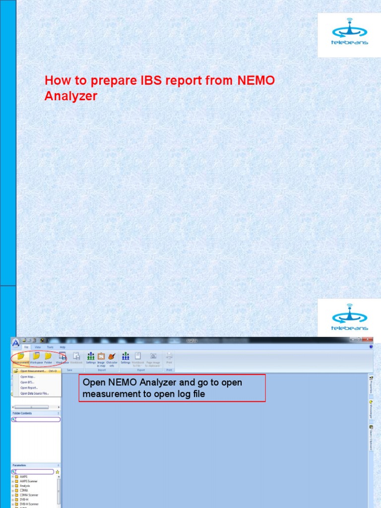 How To Prepare IBS Report From NEMO Analyzer | PDF
