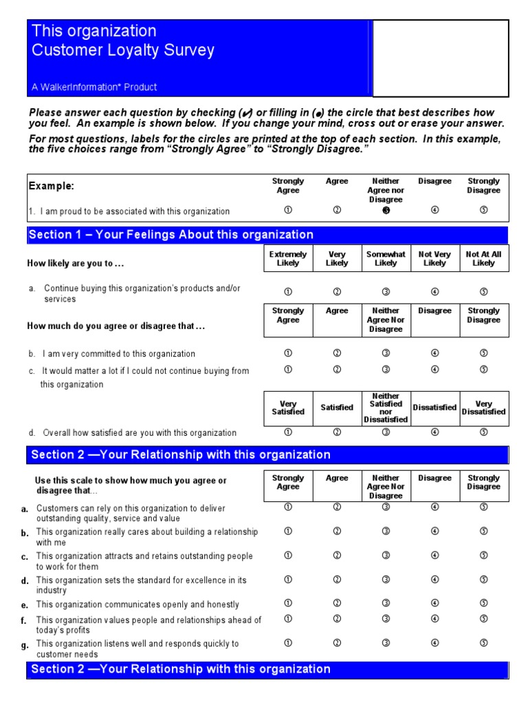 Customer and Employee Loyalty Survey | PDF | Leadership | Business