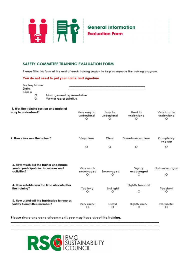 Evaluation Form - RSC EN | PDF | Business