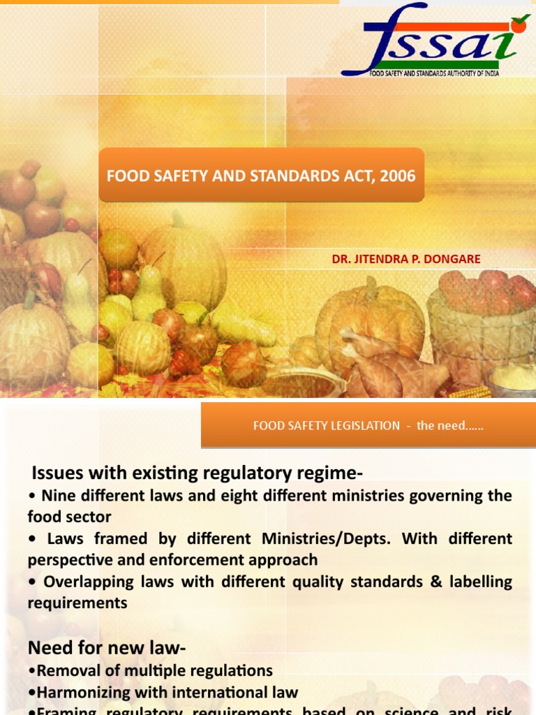 Food Safety and Standards Act, 2006 | PDF | Food Safety | Foods