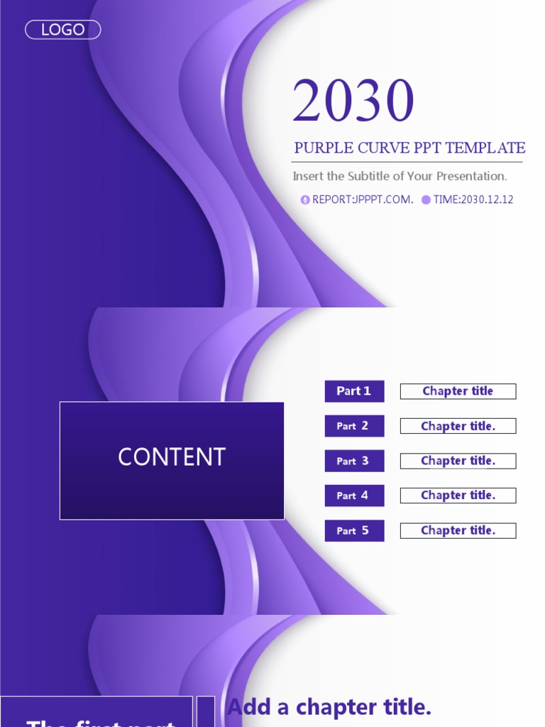 Purple Curve PPT Template | PDF | Communication | Computing