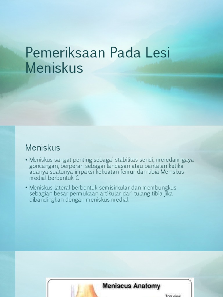 Cedera Meniskus: Gejala dan Penanganan | PDF