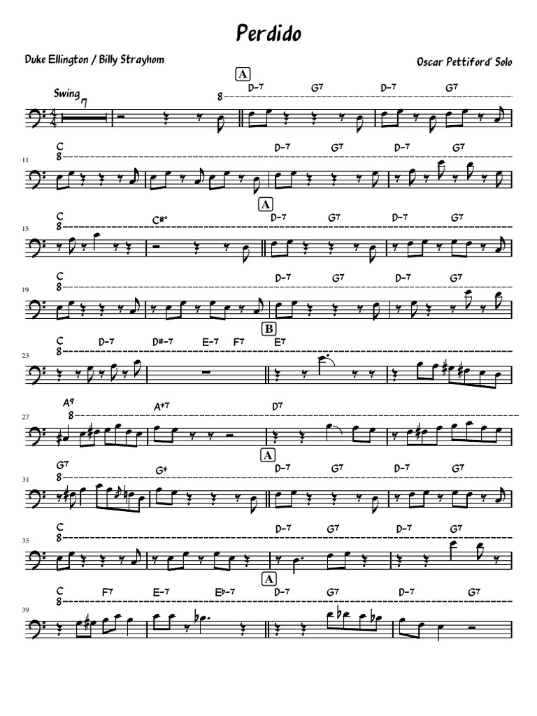 Perdido: G D-G D | PDF | Jazz | African American Music