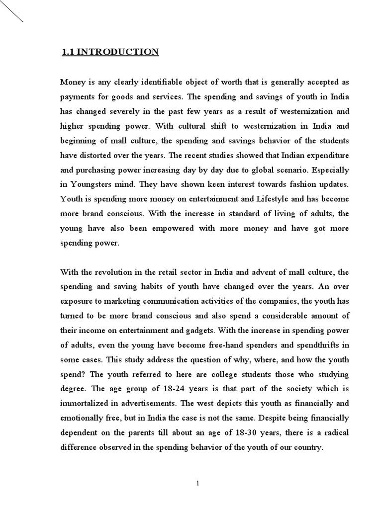 Project On Spending and Saving of College Students | PDF | Deposit ...