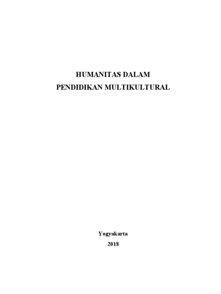 Humanitas dan Pendidikan Multikultural | PDF | Ilmu Sosial