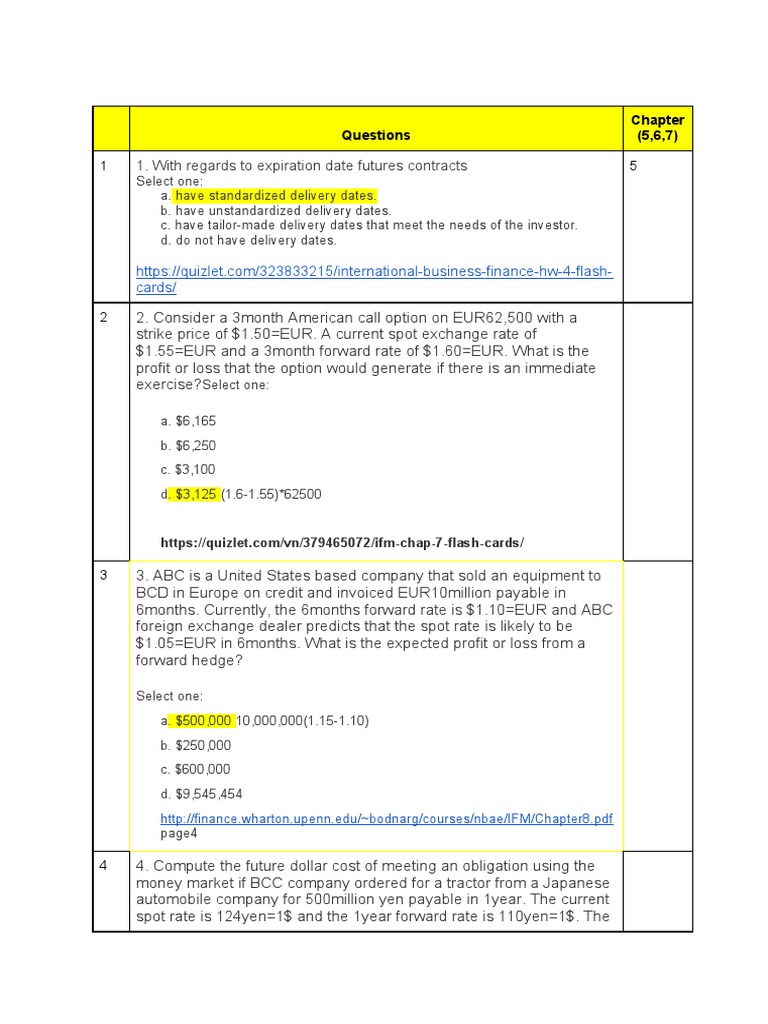 With Regards To Expiration Date Futures Contracts: Cards | PDF | Option ...