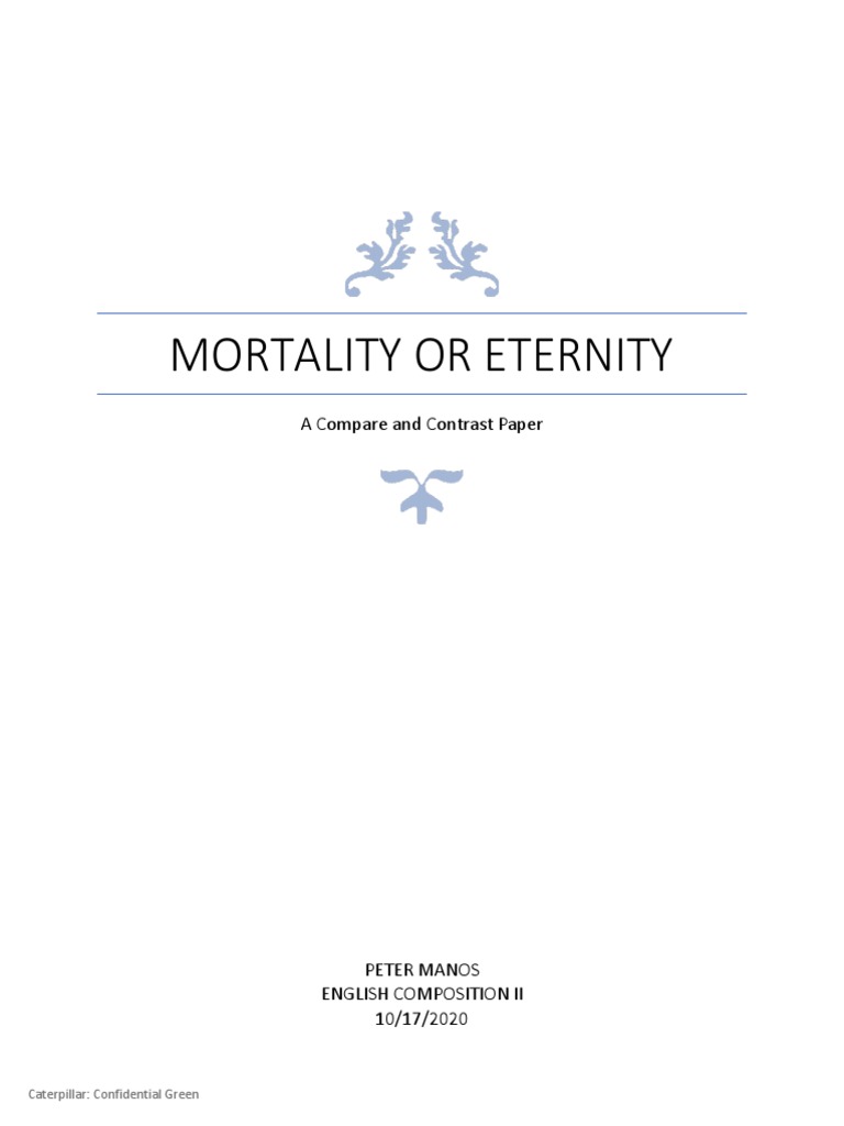 Mortality vs. Eternity in Poetry Analysis | PDF | Poetry