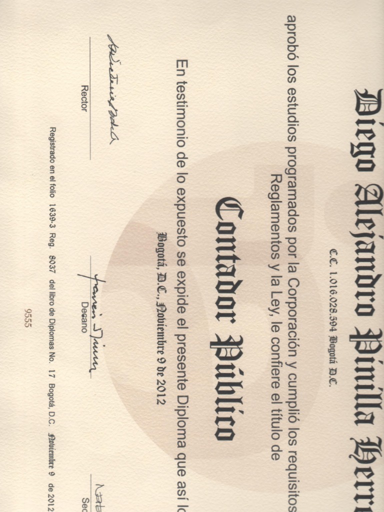 Diploma Contador Publico 001 PDF | PDF