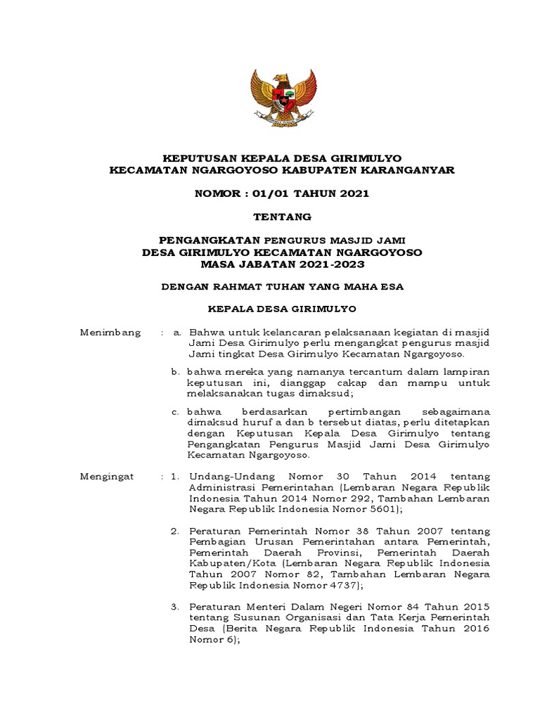 APPOINTMENT OF MOSQUE COMMITTEE MEMBERS | PDF
