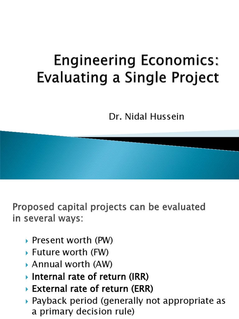 Eng Econ Internal and External ROR | PDF | Internal Rate Of Return ...