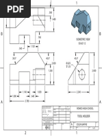Tool Holder Drawing | PDF | Mechanical Engineering | Machining