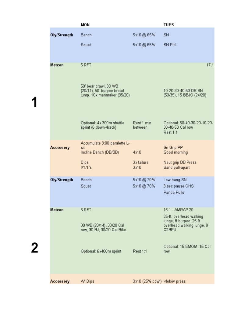 Klokov Tabata Functional Training Plan | PDF | Management Of Obesity ...