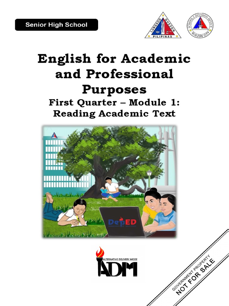 English For Academic and Professional Purposes: First Quarter - Module ...