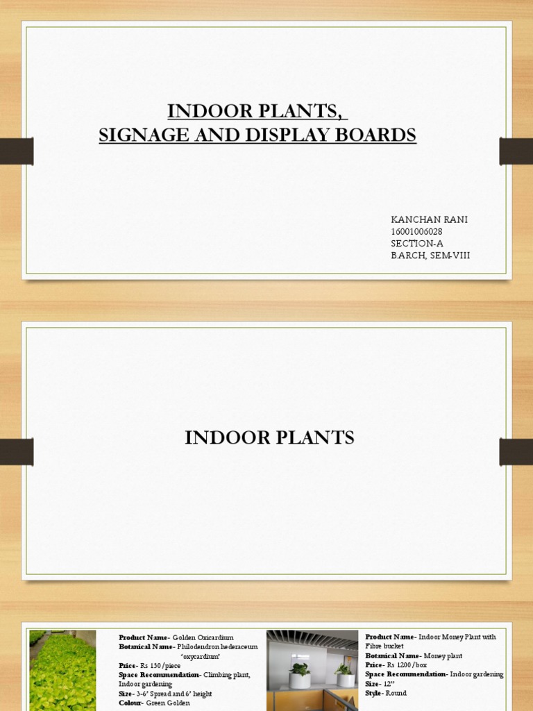 Indoor Plants & Signage Guide | PDF | Houseplant | Point Of Sale