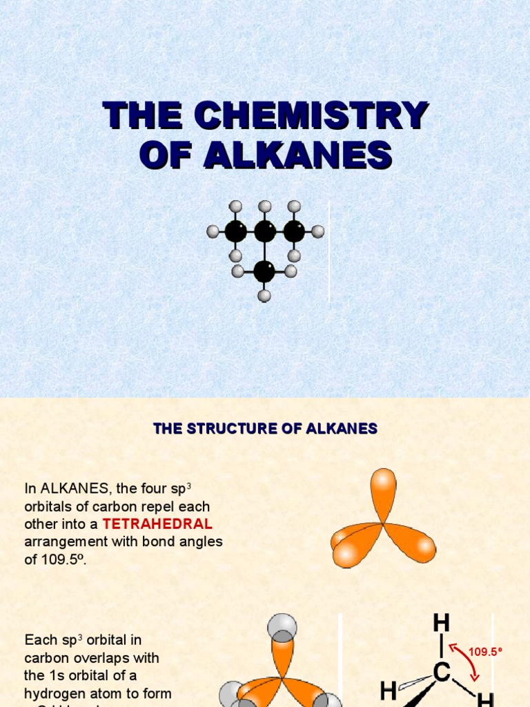 The Chemistry of Alkanes | PDF | Alkane | Chlorine