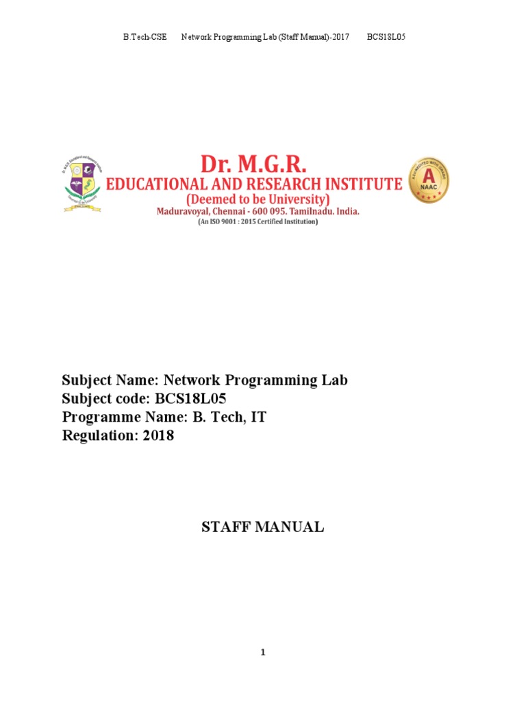 Network Programming Lab Manual PDF | PDF | Port (Computer Networking) | Network Socket