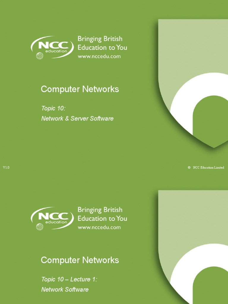 Computer Networks: Topic 10: Network & Server Software | PDF | Operating System | Client–Server ...